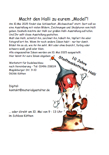 Macht den Halli zu eurem Model! • Schlossbund Köthen